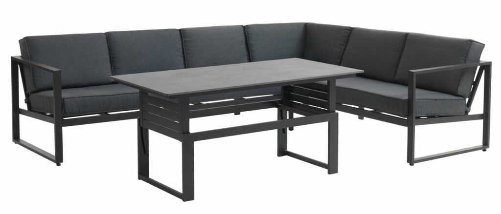 Lounge set VONGE 6 pers. black - JYSK