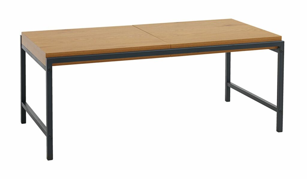 Coffee table TRAPPEDAL 50x100 oak/black - JYSK