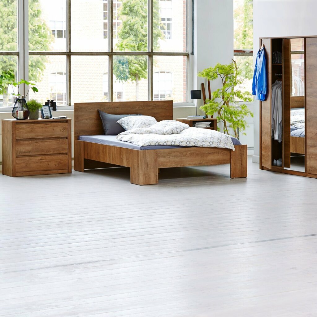Bed frame VEDDE 180x200 wild oak - JYSK