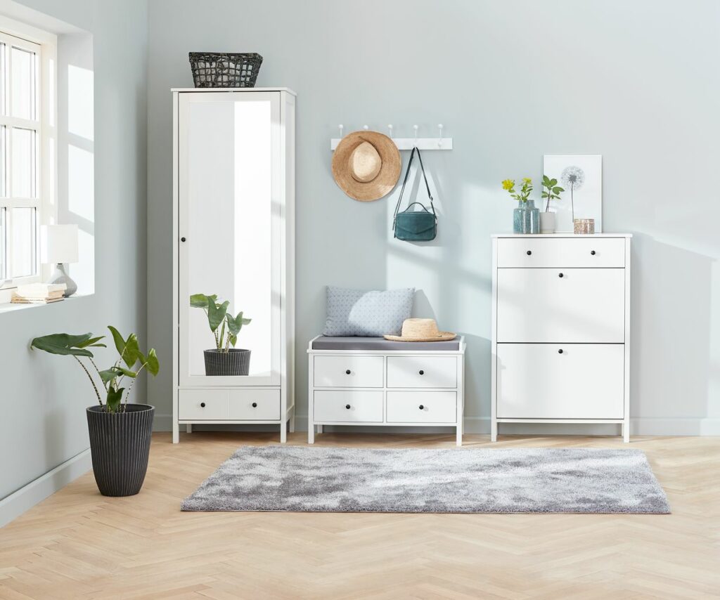 Bench TERPET 4 drawer w/cushion white - JYSK