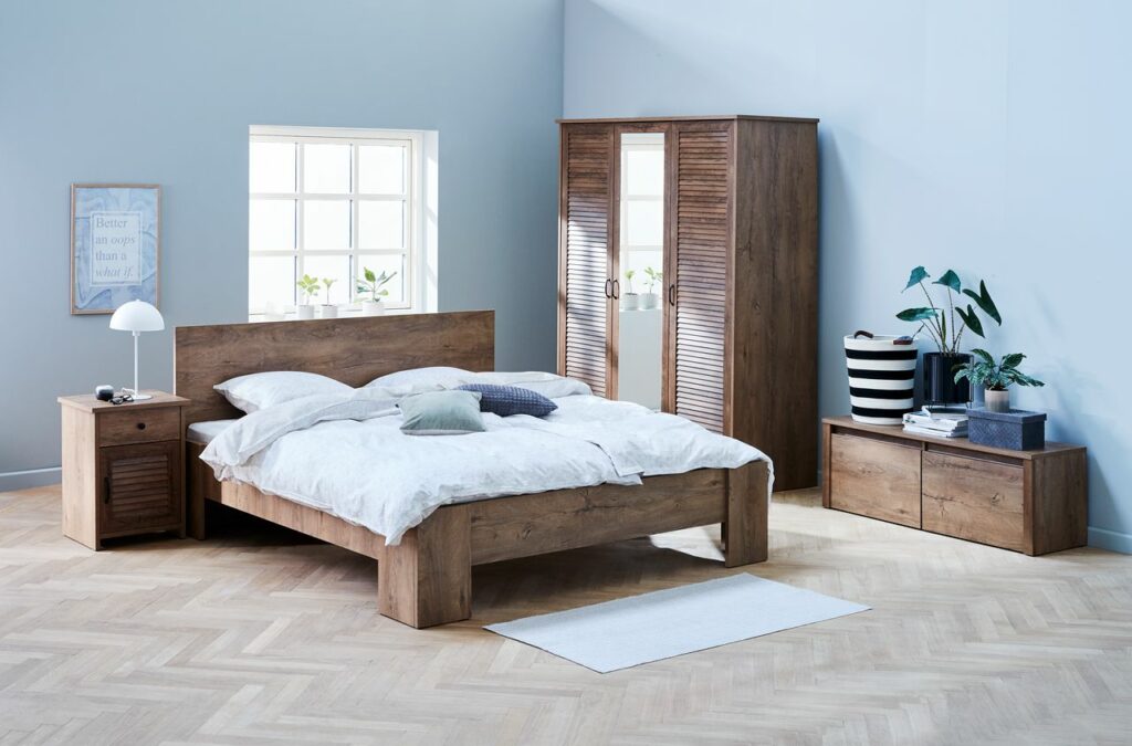 Bed frame VEDDE 160x200 wild oak - JYSK