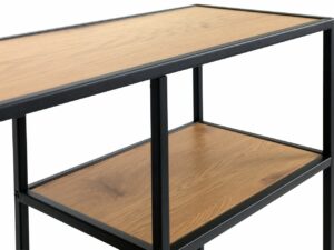 Shelving unit TRAPPEDAL 7 shel.oak/black - JYSK