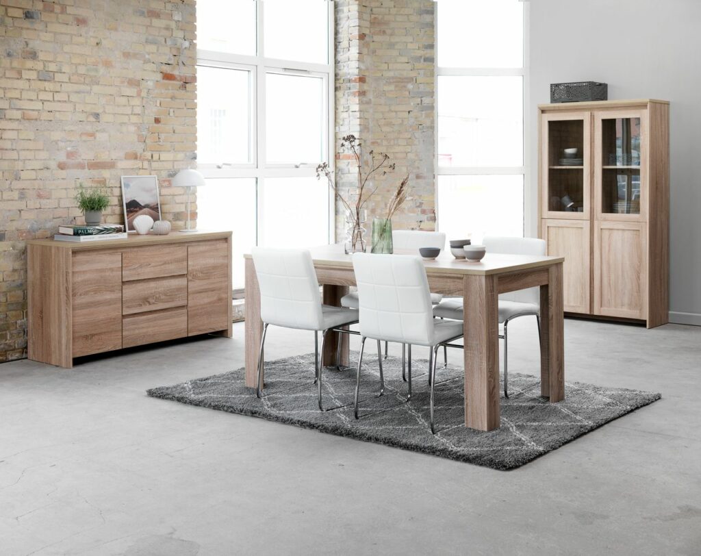 Sideboard HASLUND 2 doors 3 drawers oak - JYSK