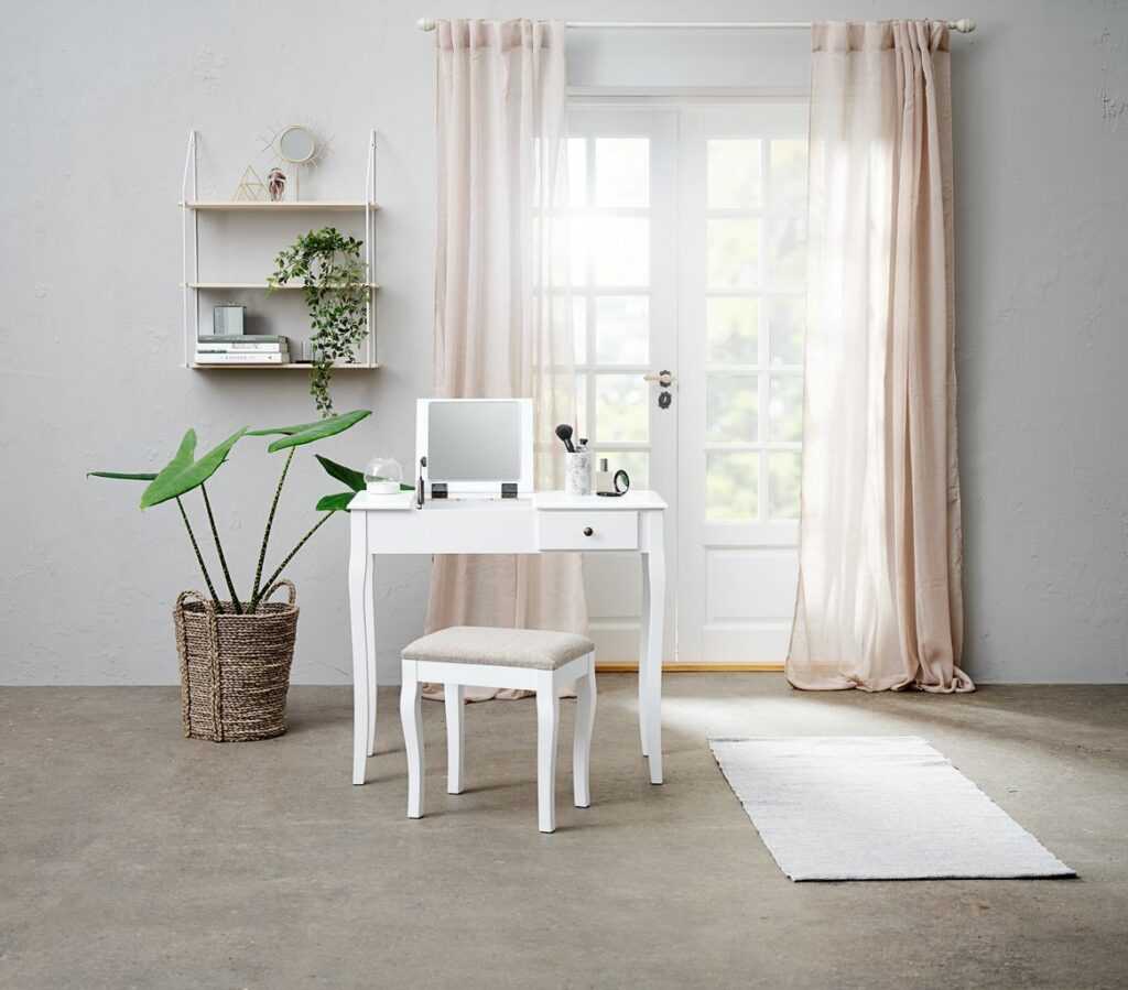 Stool MALLING white/beige - JYSK