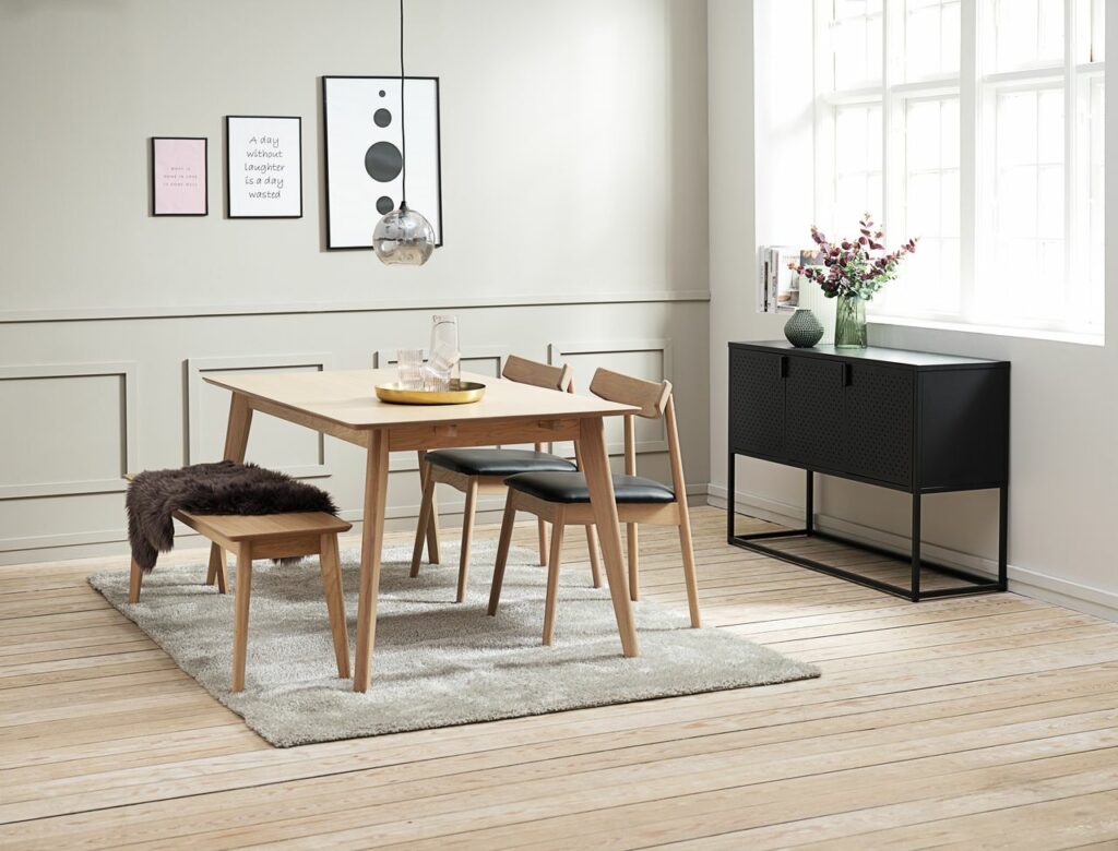 Sideboard VIRUM 3 doors black - JYSK