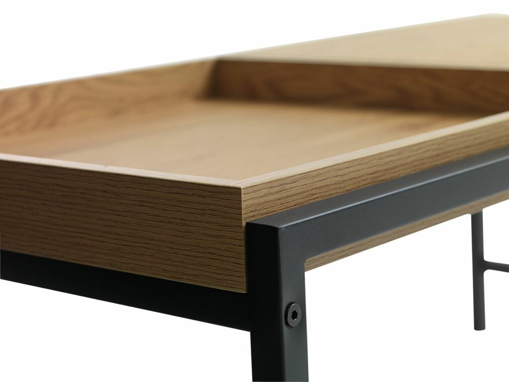 Coffee table TRAPPEDAL 50x100 oak/black - JYSK