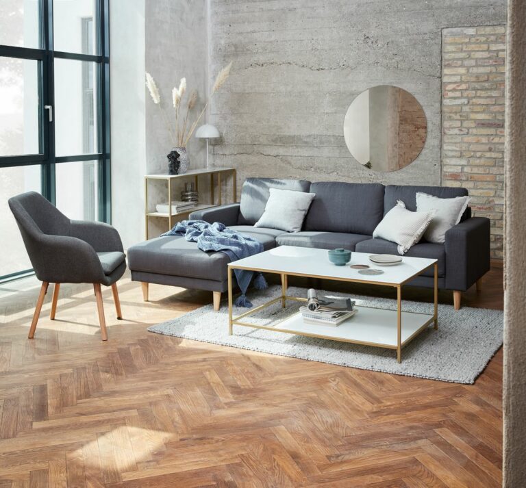 Console table PANDRUP 30x110 white/gold - JYSK