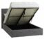 Bed frame HASLEV w/storage 160x200 dark grey fabric - JYSK