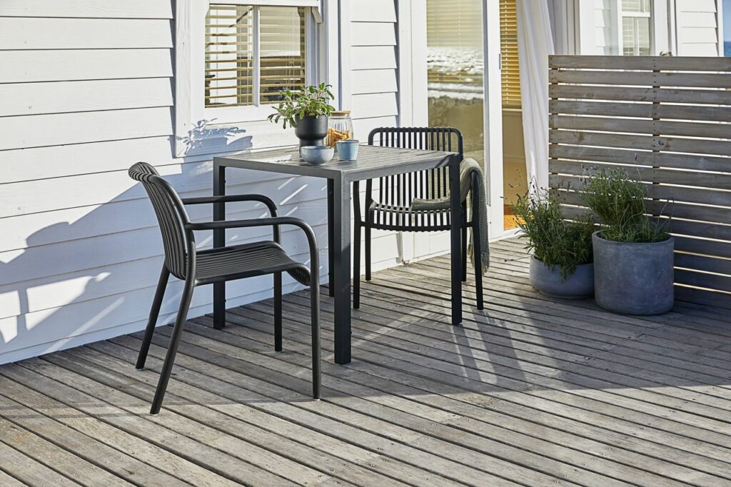 Garden table JERSORE W70xL70 black - JYSK