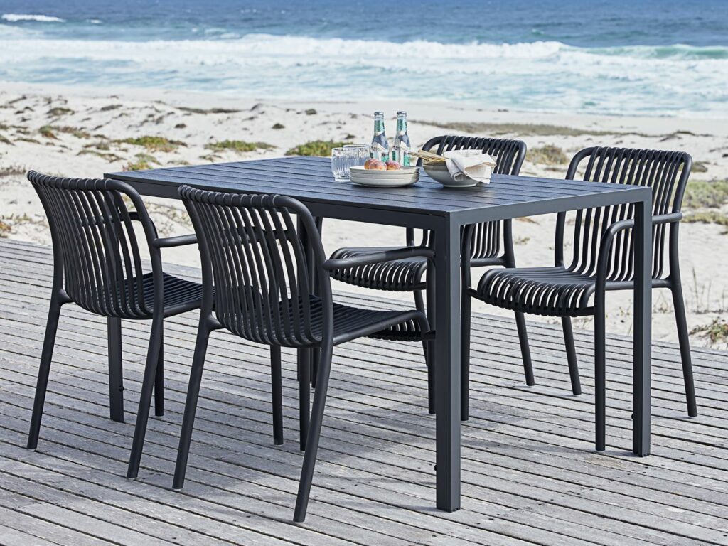 Stacking chair NABBEN black - JYSK