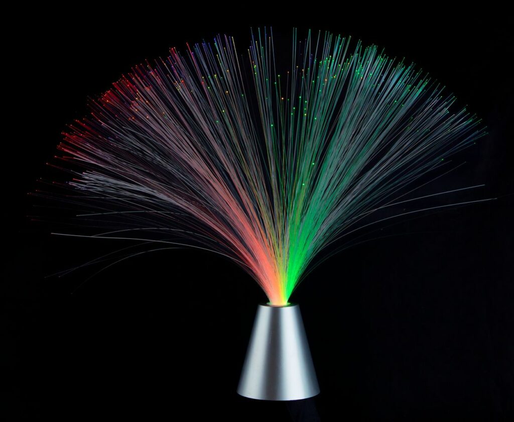 Fibre optic lamp VIKTOR D.8xH34cm w/LED - JYSK