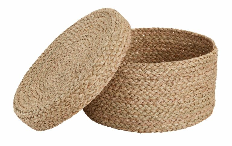 Storage box FRITLEV D.29xH15cm w/lid natural - JYSK