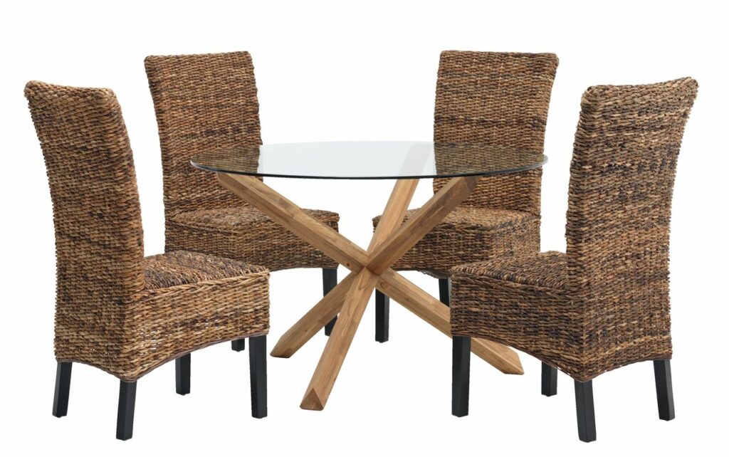 Dining table AGERBY D.119 glass/oak - JYSK