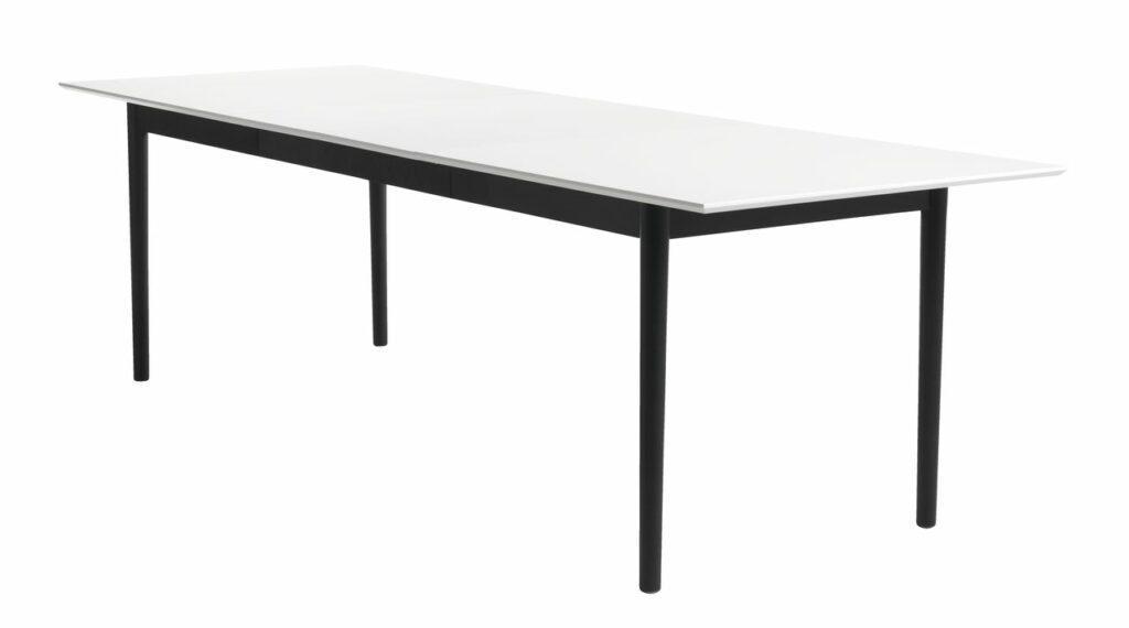 Dining table MARSTRAND L180/260 wh/black - JYSK