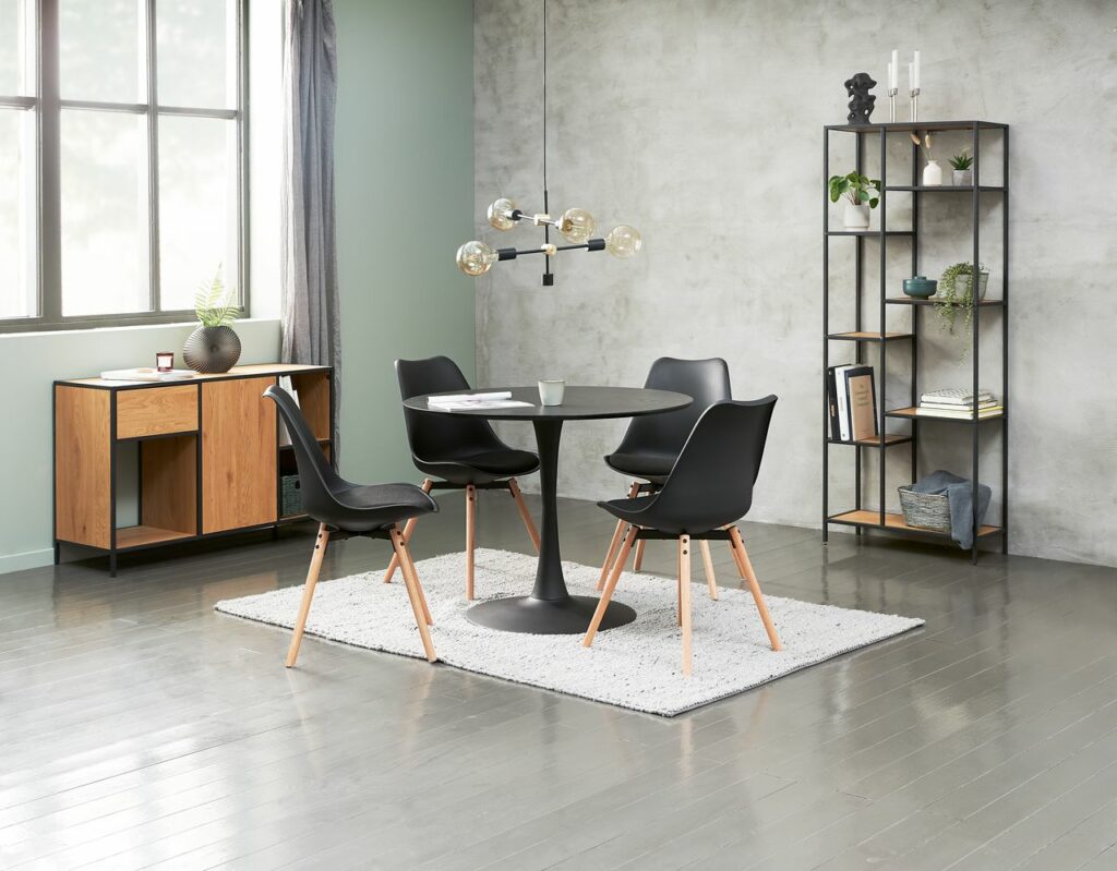 Dining table RINGSTED D.100 black ash - JYSK