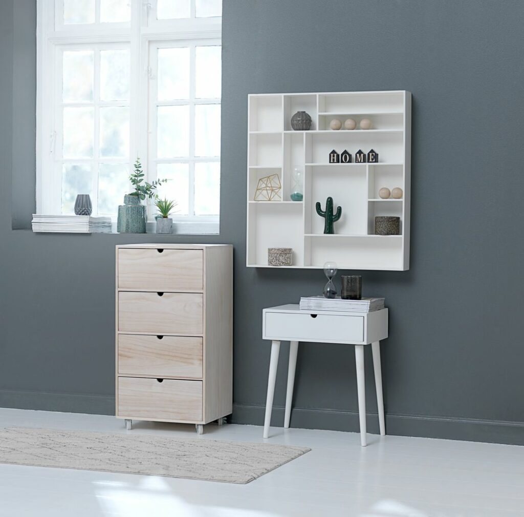 Bedside table ILBRO 1 drawer white - JYSK