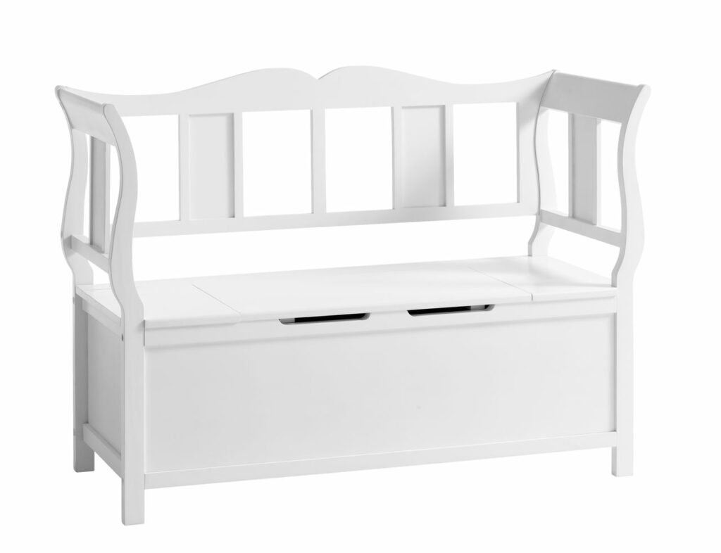 Bench JELLING w/storage white - JYSK
