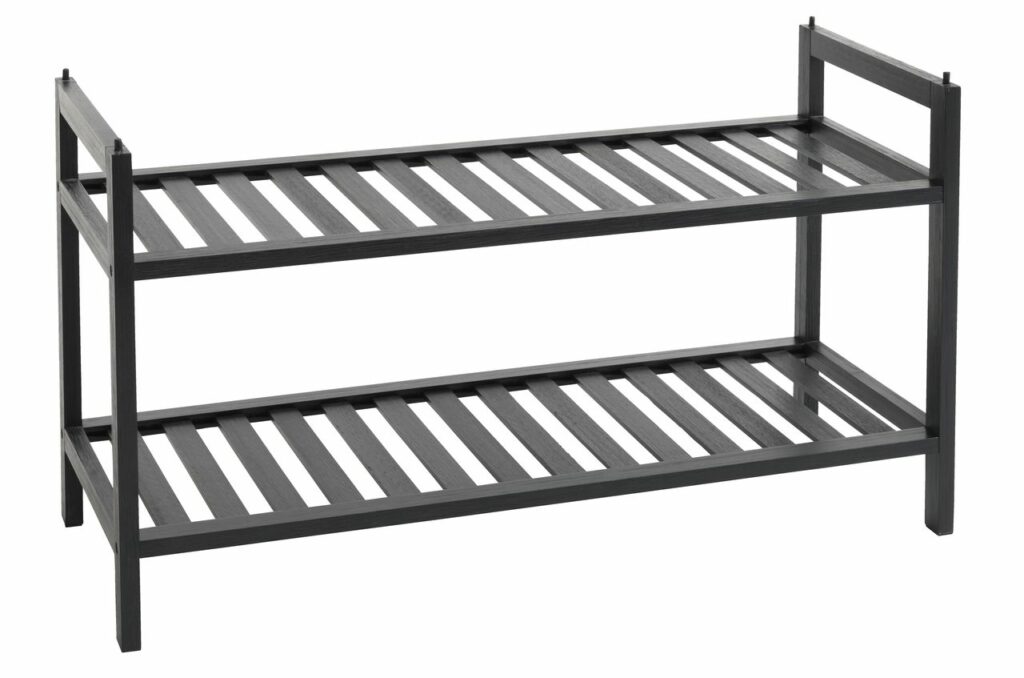 Shoe rack UGGERBY 2 shelves black - JYSK
