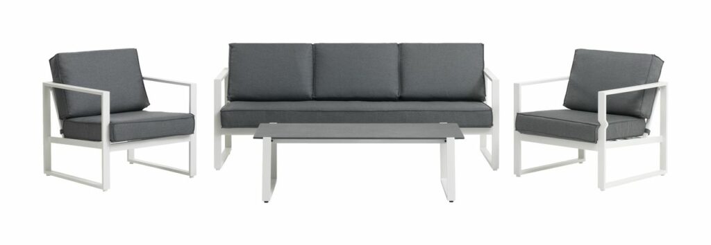 Lounge set VONGE 5 pers. white - JYSK