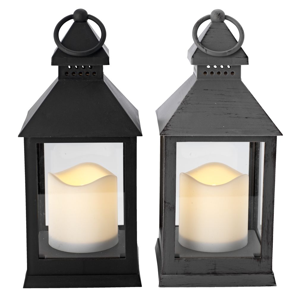 Lantern AUGUSTINUS w/LED candle ass. - JYSK