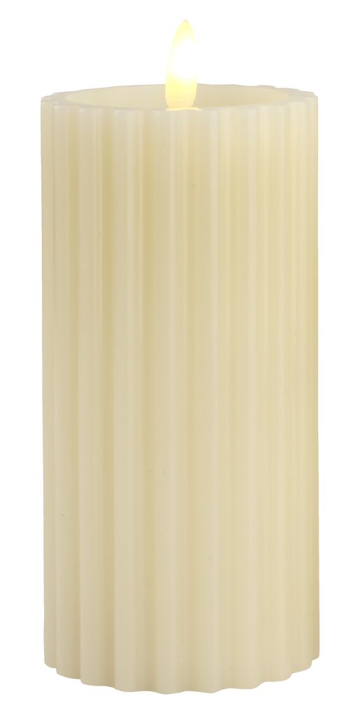 Candle ODEN D.8xH15cm white w/LED - JYSK