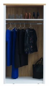 Wardrobe MARKSKEL 112x210 white/oak - JYSK