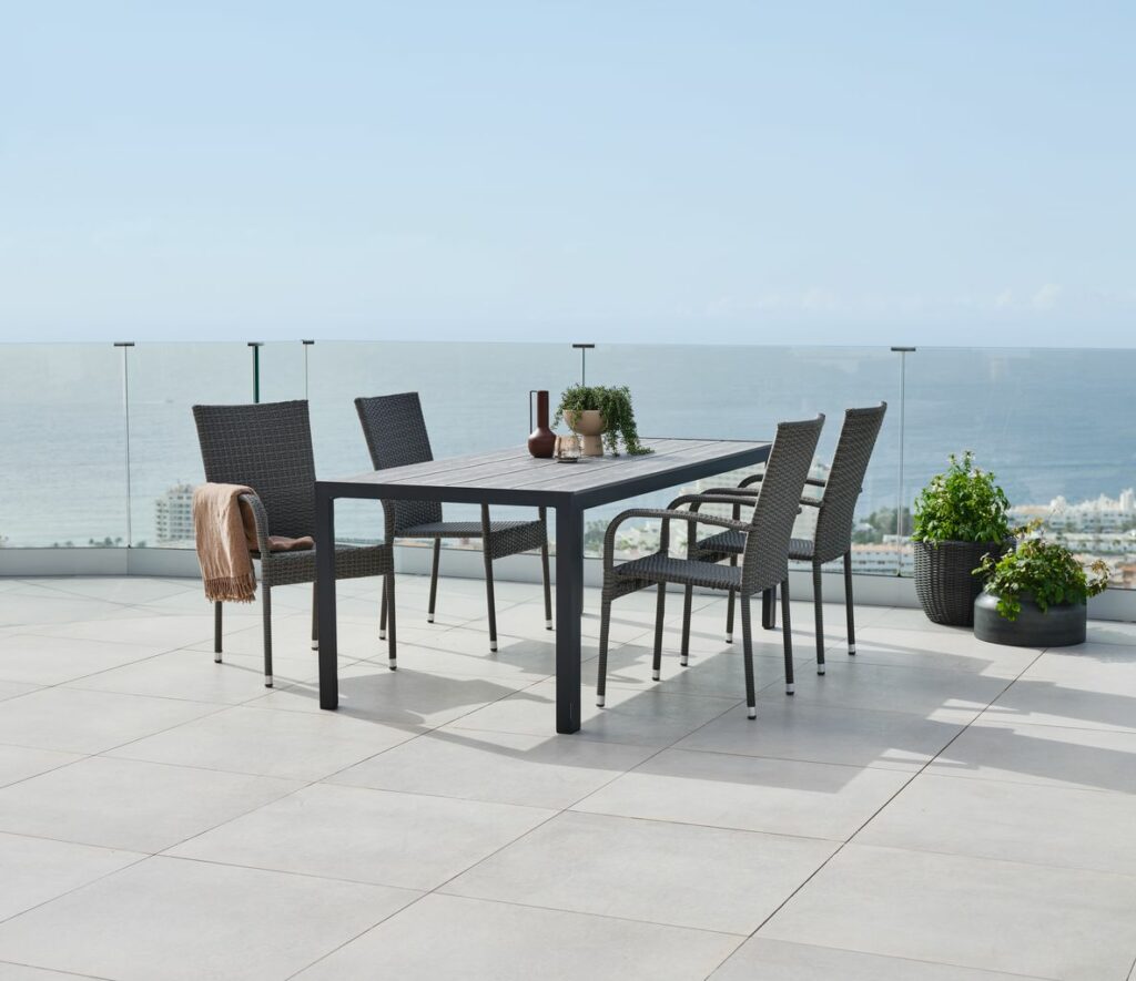 Garden table PINDSTRUP W90xL205 grey - JYSK
