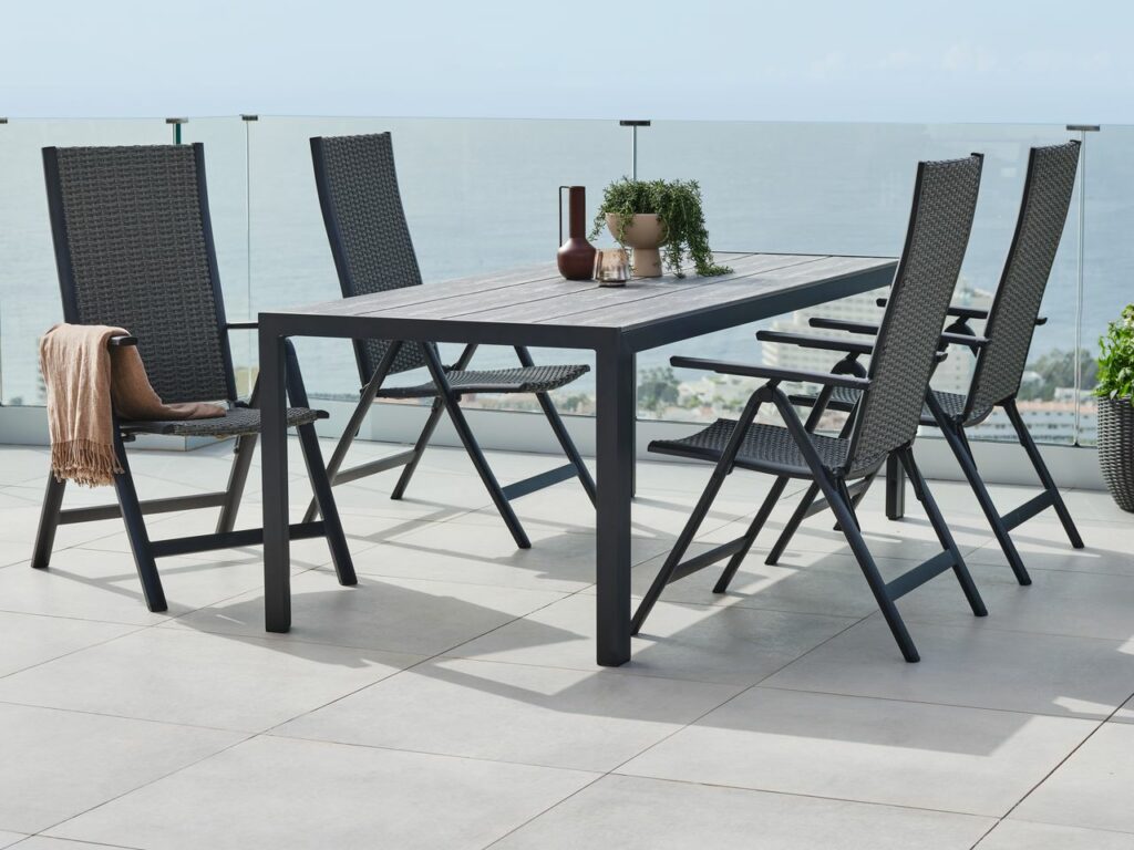 Garden table PINDSTRUP W90xL150 grey - JYSK
