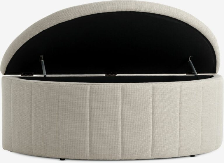 Bench KAPPEL w/storage light sand fabric - JYSK