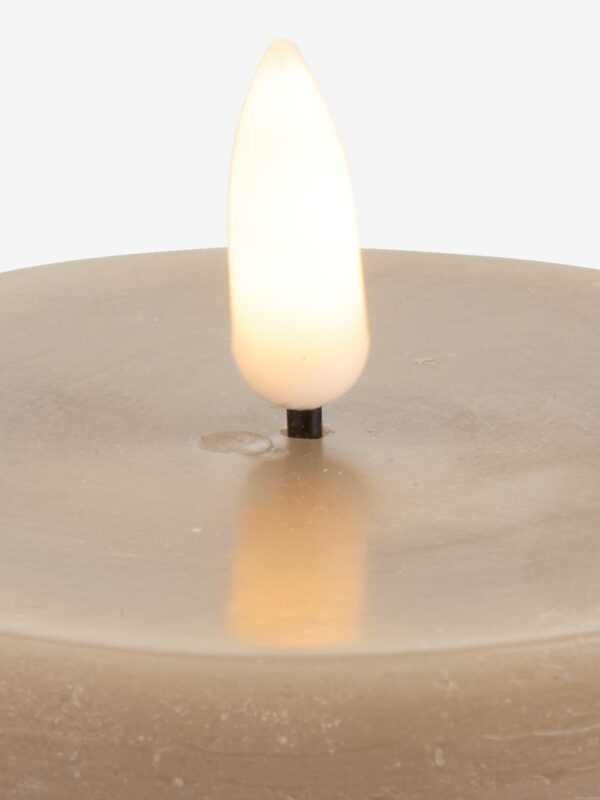 LED candle DANTE D.8xH10cm beige - JYSK