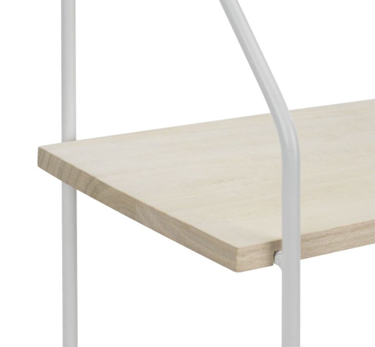 Wall shelf HEJLSMINDE 3 shel. white/nat. - JYSK