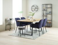 Shelving unit TRAPPEDAL 7 shel.oak/black - JYSK