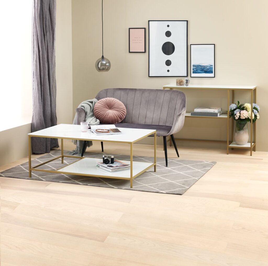 Console table PANDRUP 30x110 white/gold - JYSK