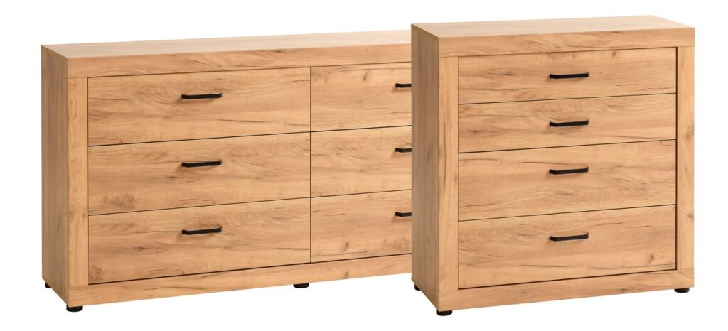 3+3 drawers chest LINTRUP oak - JYSK