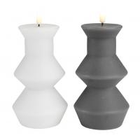 Candle LAUST H18cm w/LED and timer ass. - JYSK