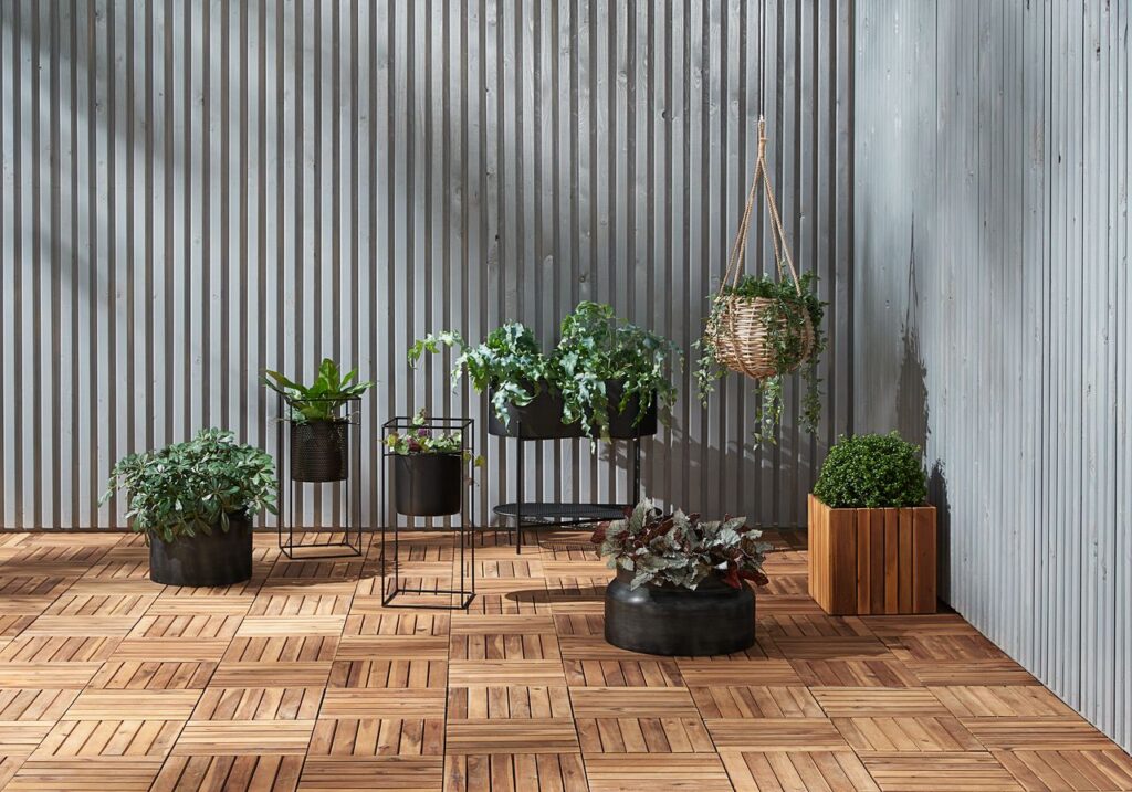 Garden planter MYRHAUK W33xL33xH32 wood - JYSK