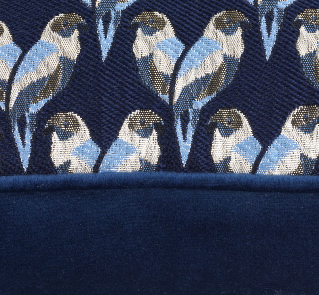Cushion HORNDRAGER 45x45 jacquard blue - JYSK