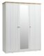 Wardrobe MARKSKEL 162x210 white/oak color - JYSK