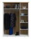Wardrobe MARKSKEL 162x210 white/oak color - JYSK