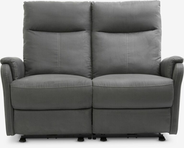 Sofa ABILDSKOV reclining grey faux leather - JYSK