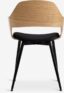 Dining chair HVIDOVRE natural oak/black fabric - JYSK