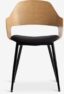 Dining chair HVIDOVRE natural oak/black fabric - JYSK