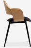 Dining chair HVIDOVRE natural oak/black fabric - JYSK