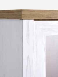 Display cabinet MARKSKEL 2 doors white/wild natural oak - JYSK