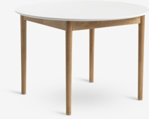 Dining table MARSTRAND D.110/110x200 wh. - JYSK