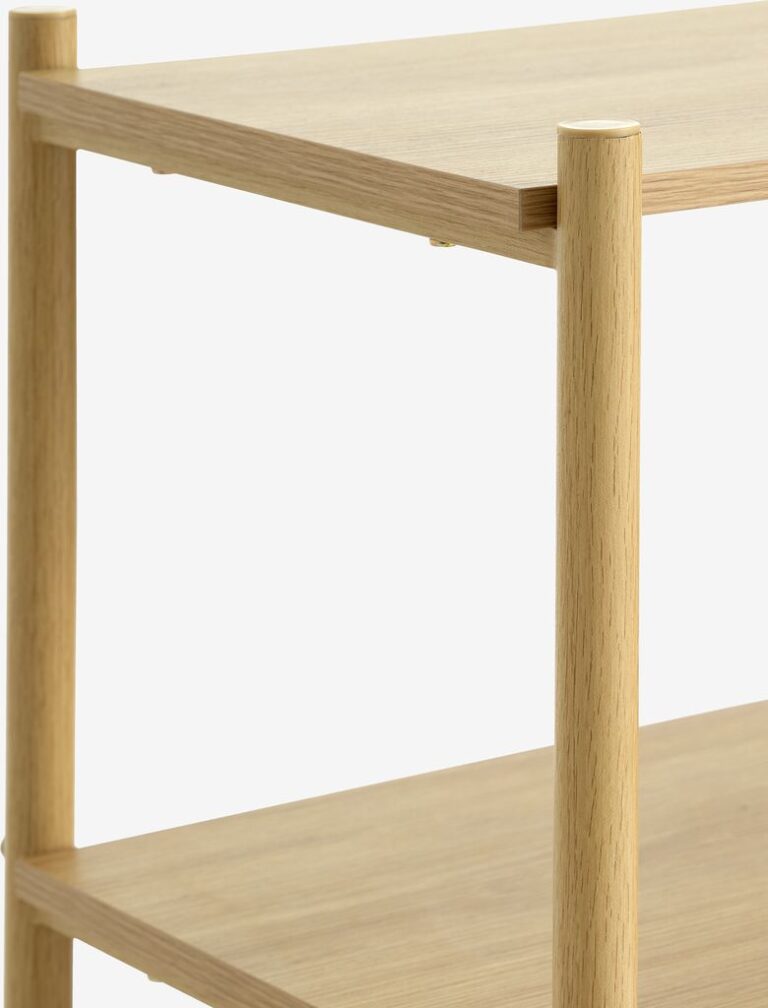Shelving unit LINDVED 4 shelves natural oak colour - JYSK