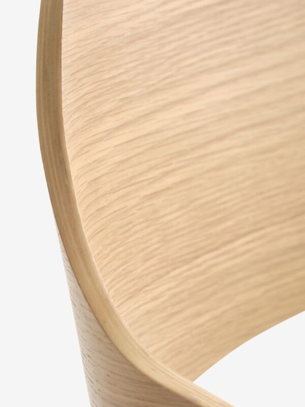 Dining chair HVIDOVRE light oak/light grey fabric - JYSK