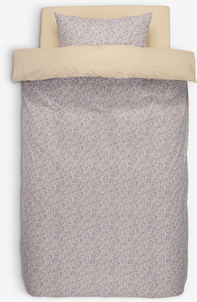 Duvet cover set with sheet NIKOLINE 140x200 yellow - JYSK